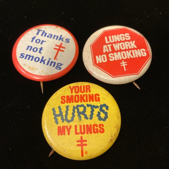 Jewelry | Vintage Antismoking Pins Set Of 3 Rust And Wear | Poshmark